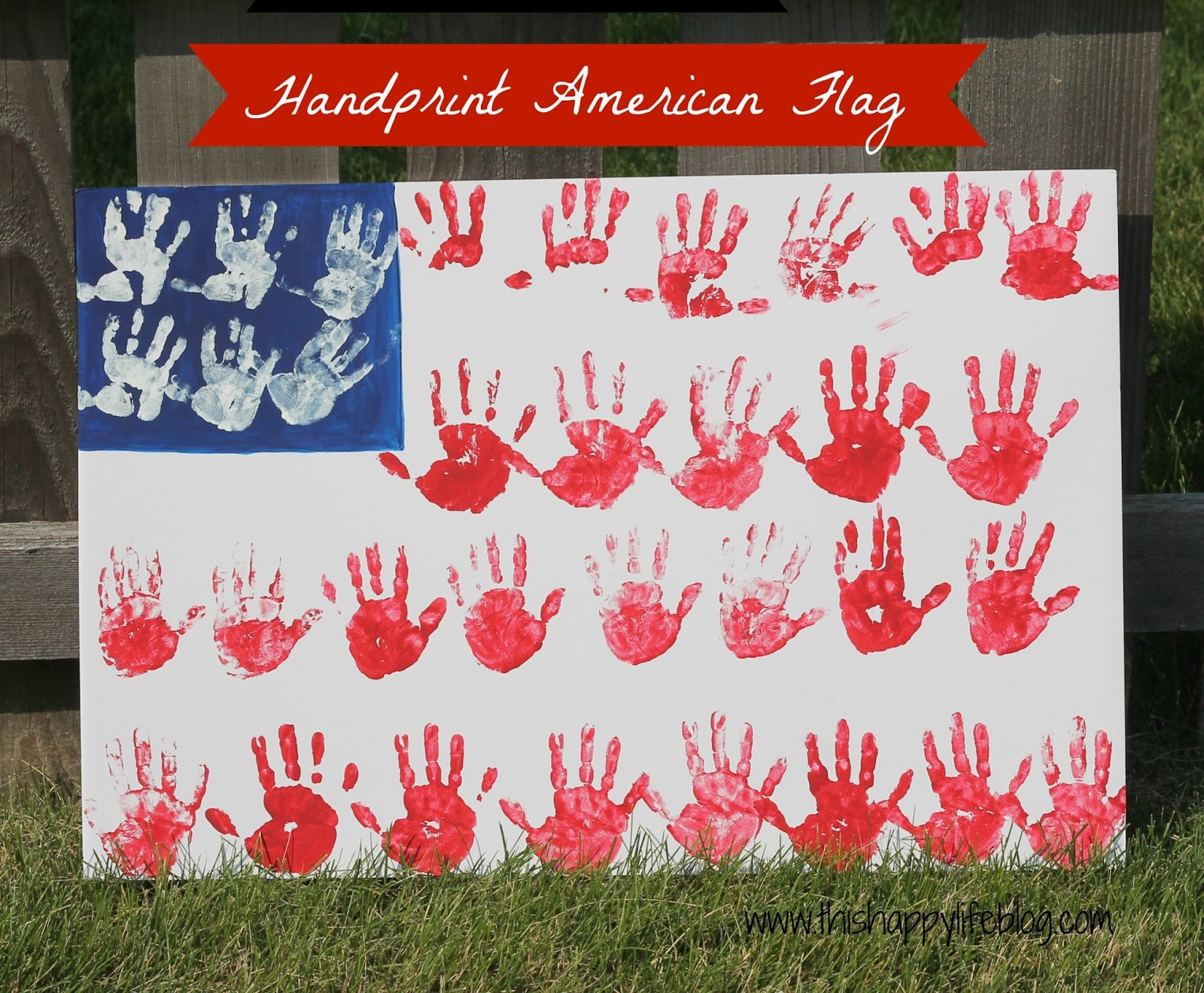 This Happy Life: Handprint American Flag
