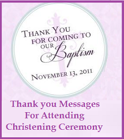 Thank You Messages! : Godparents