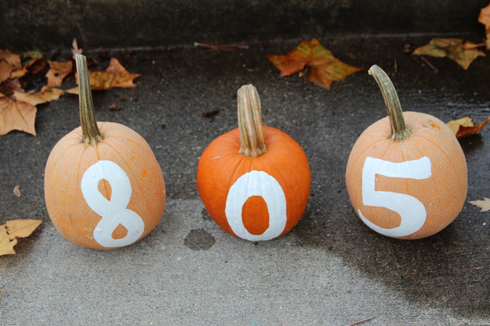 ReMadeSimple: Painted Number Pumpkins