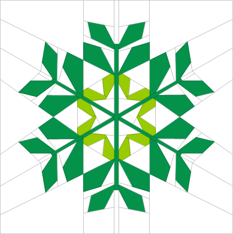 Folk Snowflake block pattern and Linky Party | Projektownia Jednoiglec