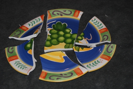 Mosaics by Kim Finlan: How to Chip A Plate to Mosaic with the Full Plate