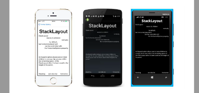 StackLayout in xamarin forms