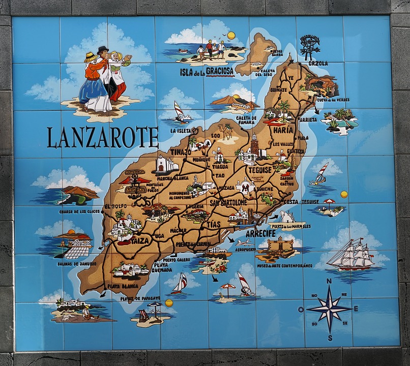Mapas y planos de Lanzarote - Conmimochilacuestas