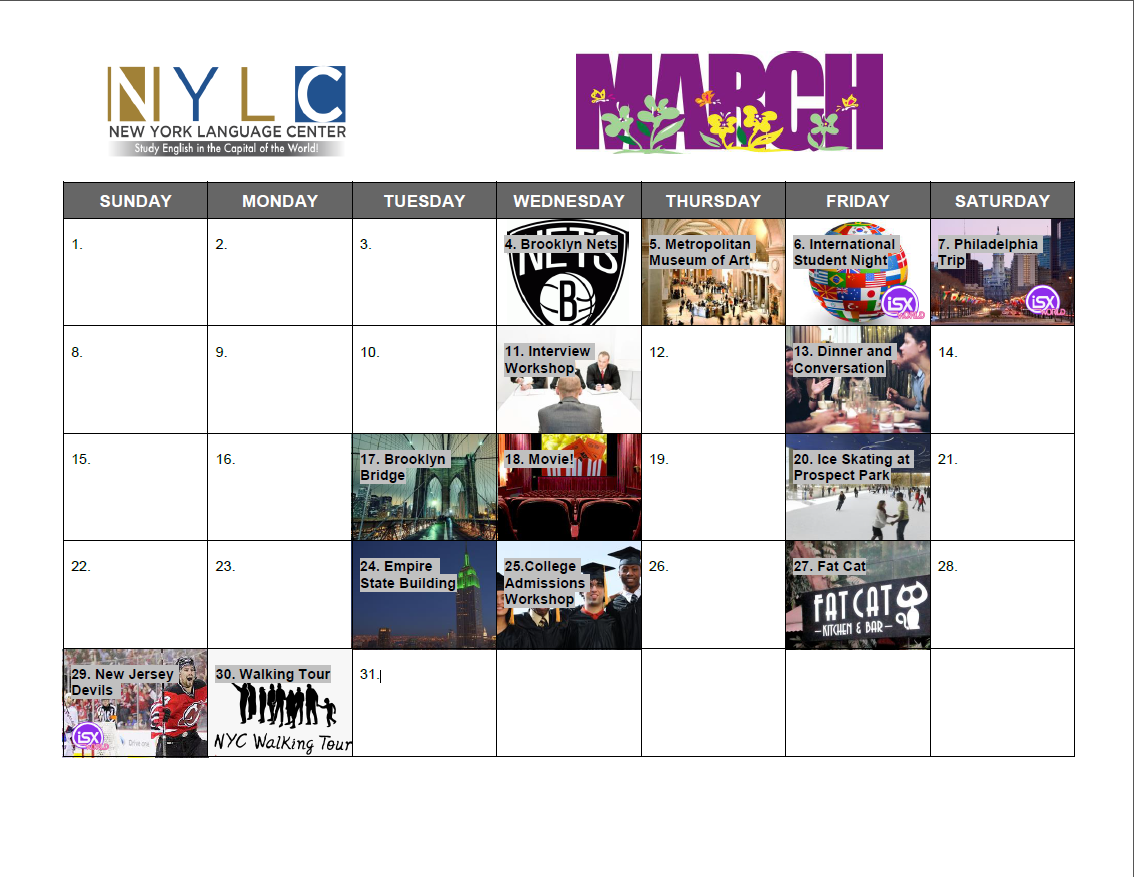 Adventures in NYC with NYLC!: March 2015