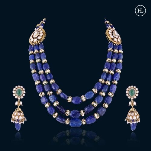 Blue Drops Long Chain - Jewellery Designs