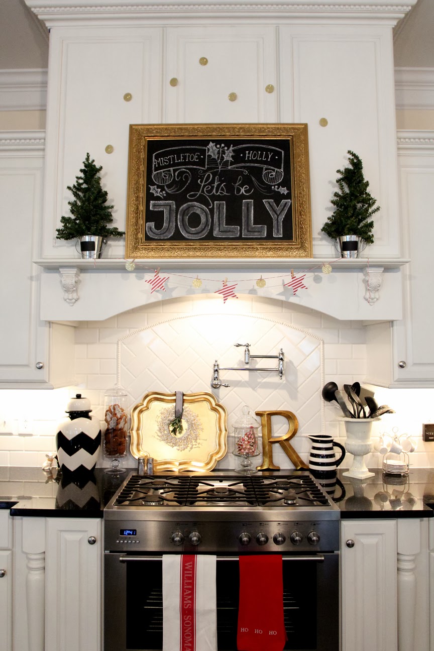 Our Jolly Christmas Kitchen {and Free Chalkboard Printable!} – Less ...
