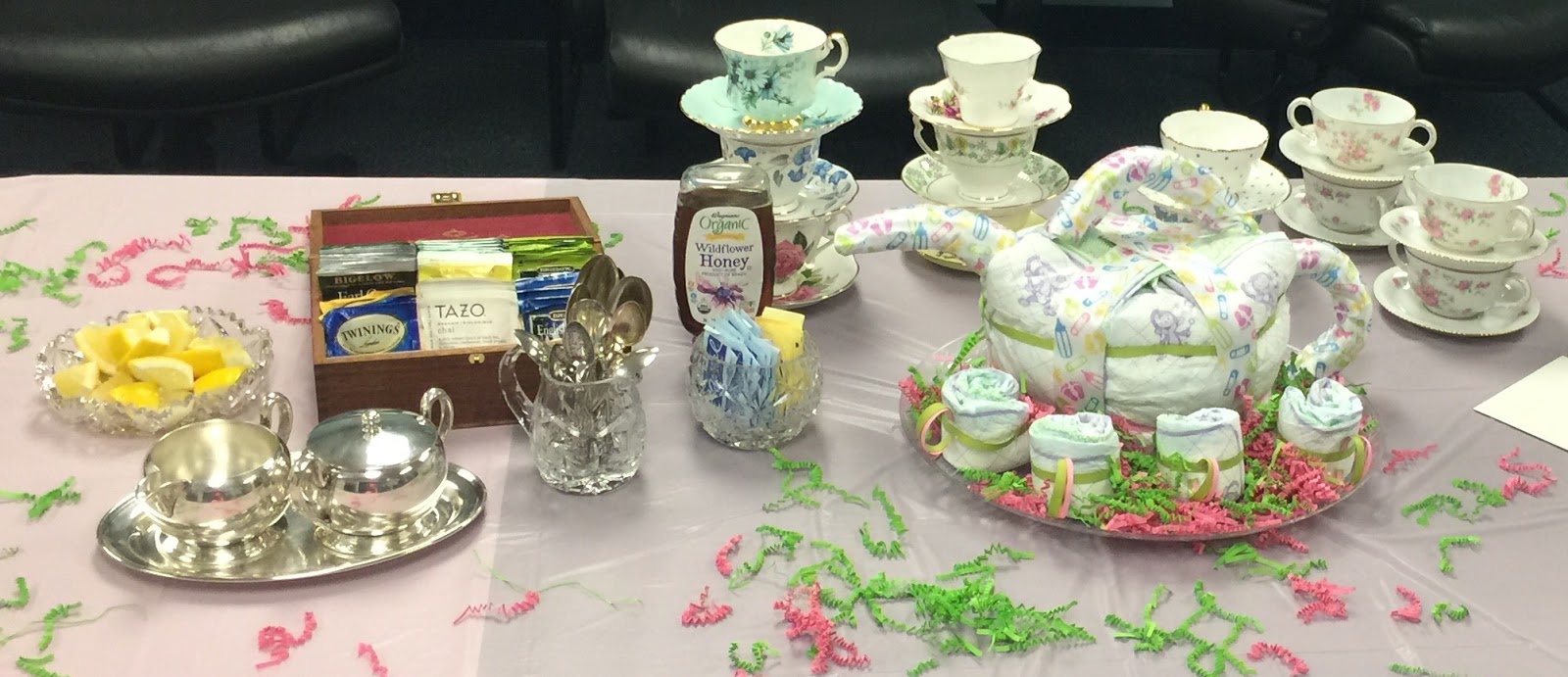 TayTay's Creations: Teapot Diaper Cake for Tea Party Baby Shower