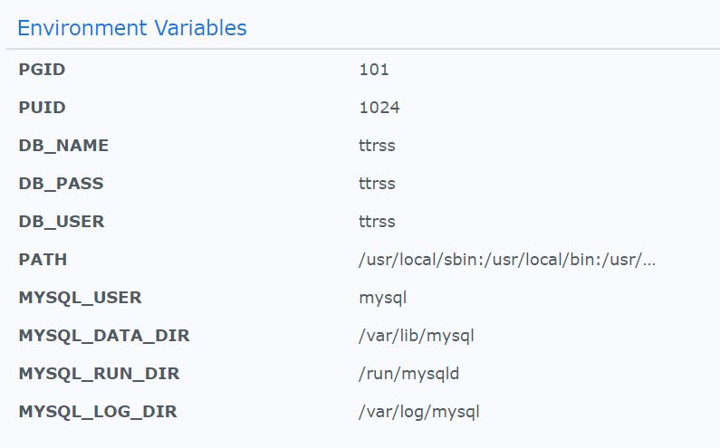 Tech Tidings: Setting up TTRSS on Synology Docker