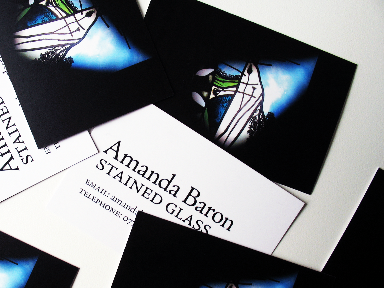 James Brook / Design: Business Cards for Amanda Baron Stained Glass