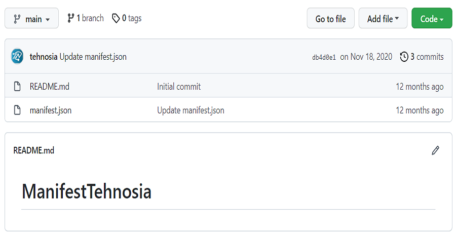 Begini Cara Hosting File Manifest Json Di Github | Tehnosia
