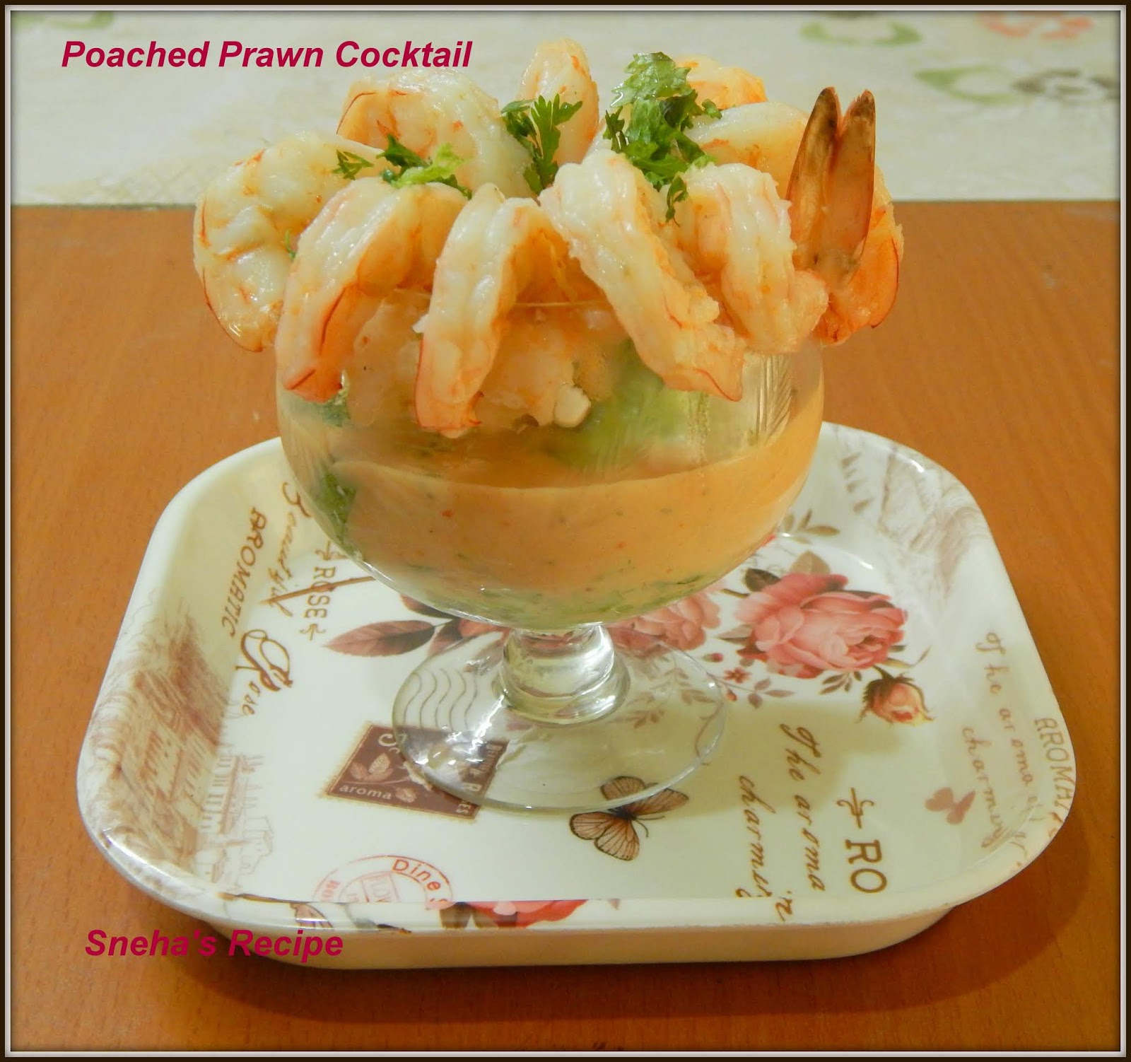 Poached Prawn Cocktail#FishFriday - Sneha's Recipe