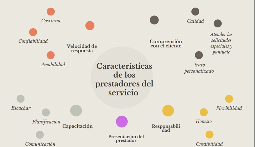 CARACTERÍSTICAS DE LOS PRESTADORES DE SERVICIOS