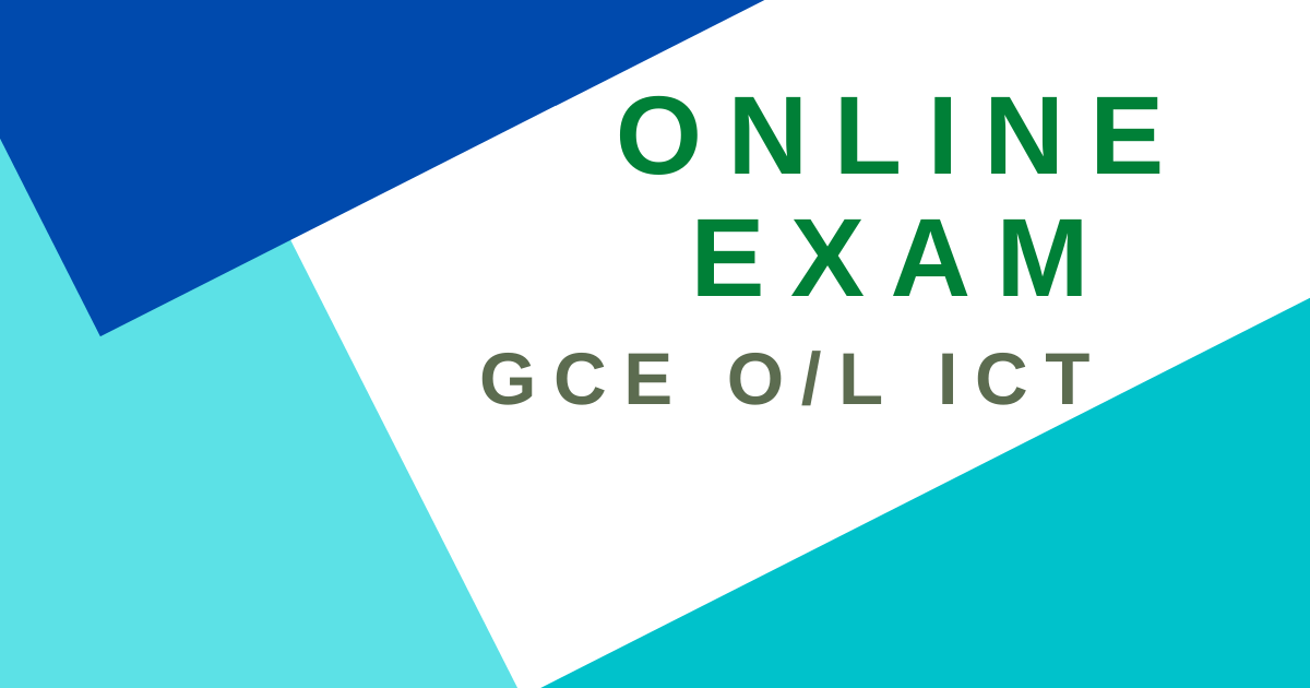 Grade 10 ICT Exam 01 English Medium - ICT tutorials for everyone