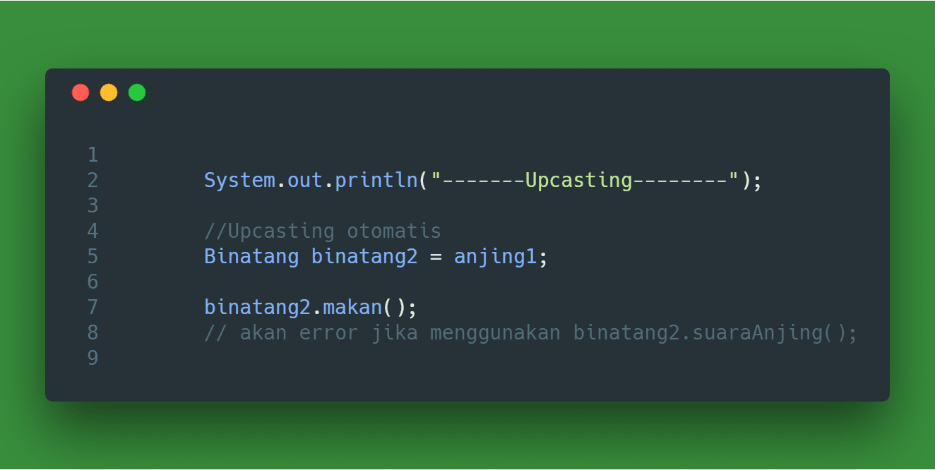 Belajar Mengenal Upcasting Dan Downcasting Objek Di Aktivitas Java ...