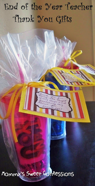 MOMMY'S SWEET CONFESSIONS: End of Year Teacher Thank You Gifts