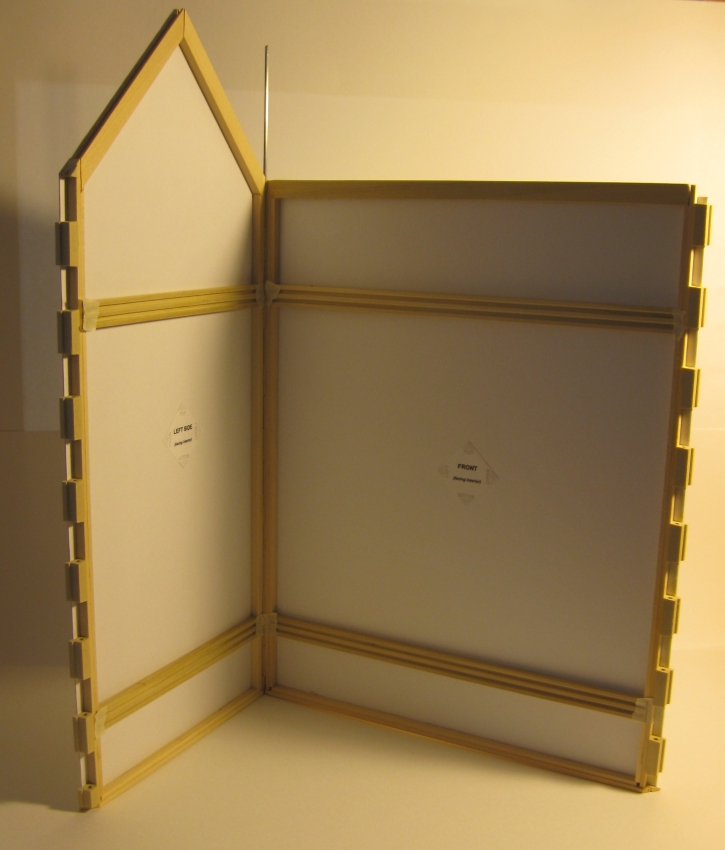 Mike's Miniatures: Modular stick built pack away dollhouse: Realized