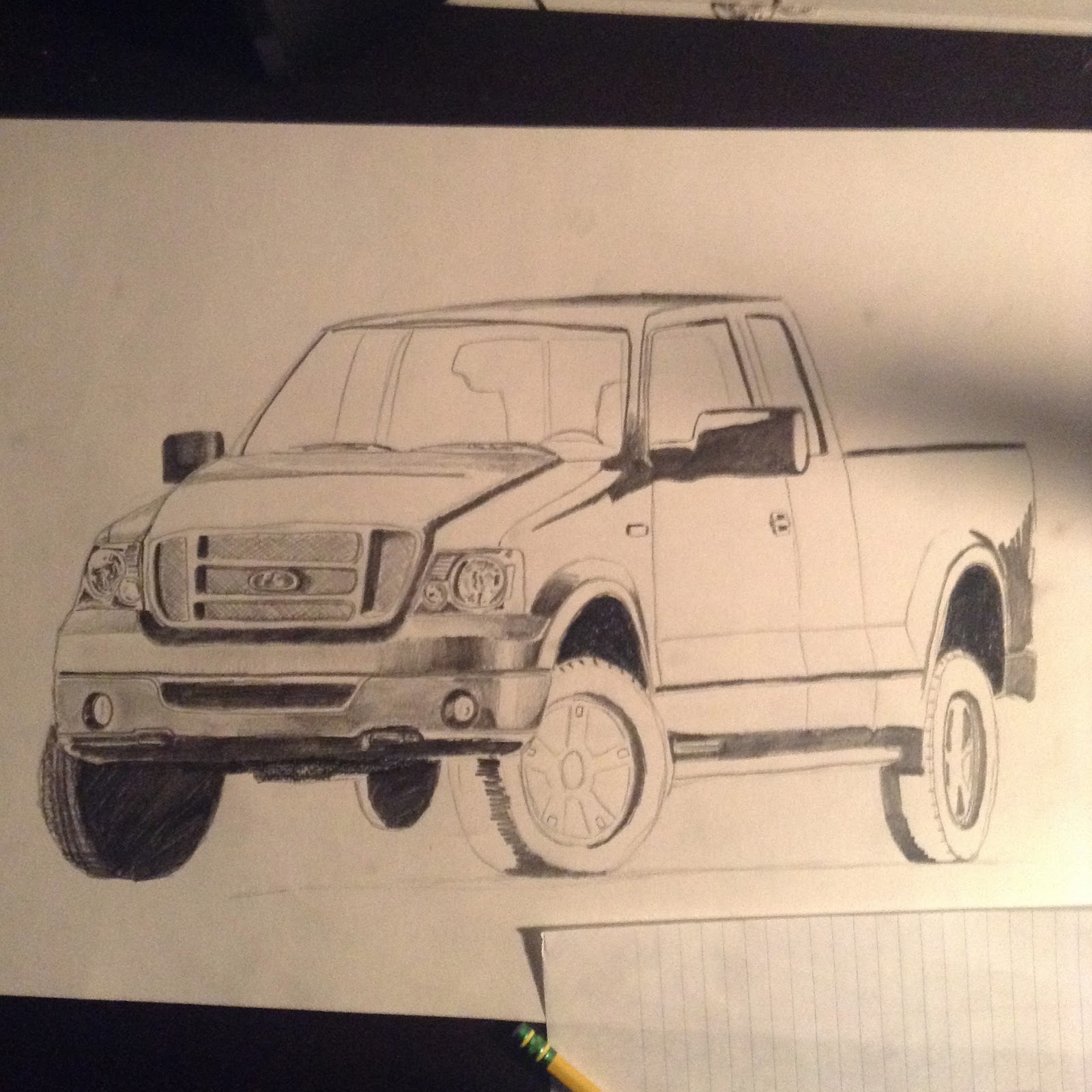 The PG Car Blog: How to draw a Ford F-150, Step-by-Step!