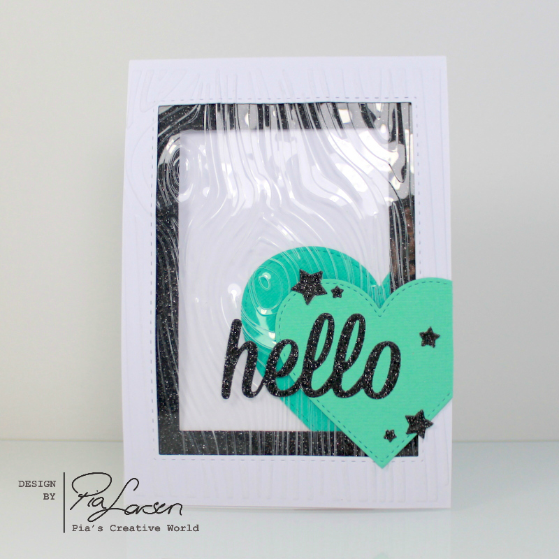 Pia's Creative World: Acetate dry embossed window