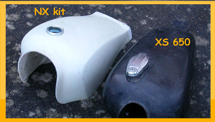 Renax Motorbike corner: Honda NX 650 Dominator Tracker kit: Tank details;