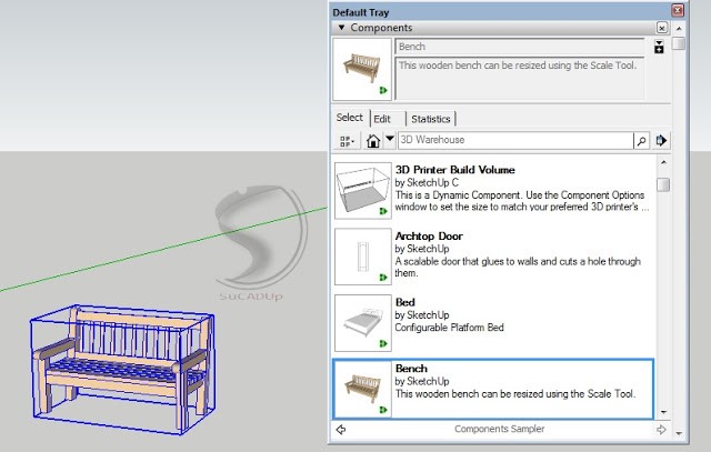 Cara Menggunakan Sketchup Components - Tutorial Autocad dan Sketchup ...