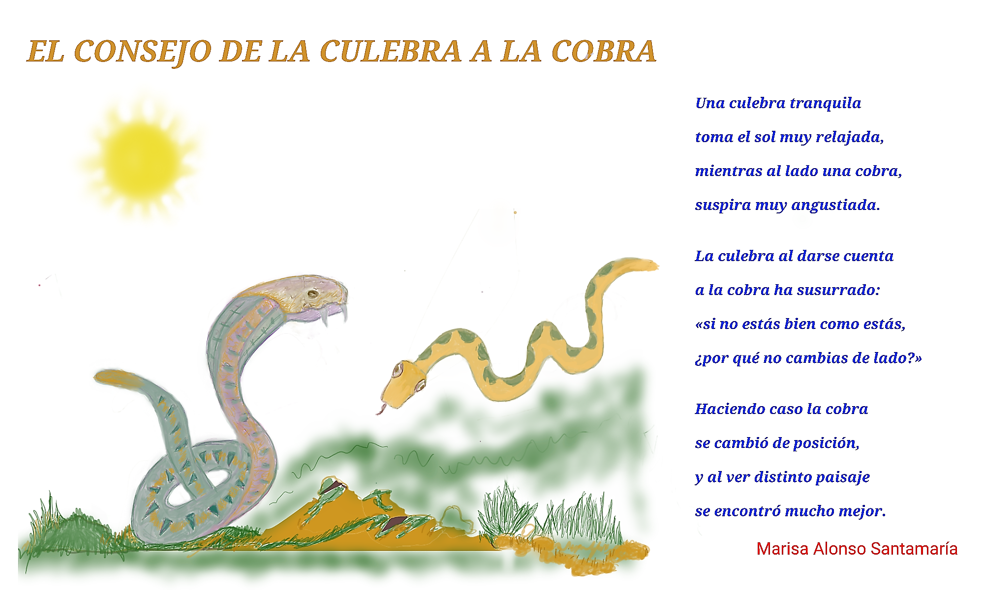 POESÍA INFANTIL: EL CONSEJO DE LA CULEBRA A LA COBRA