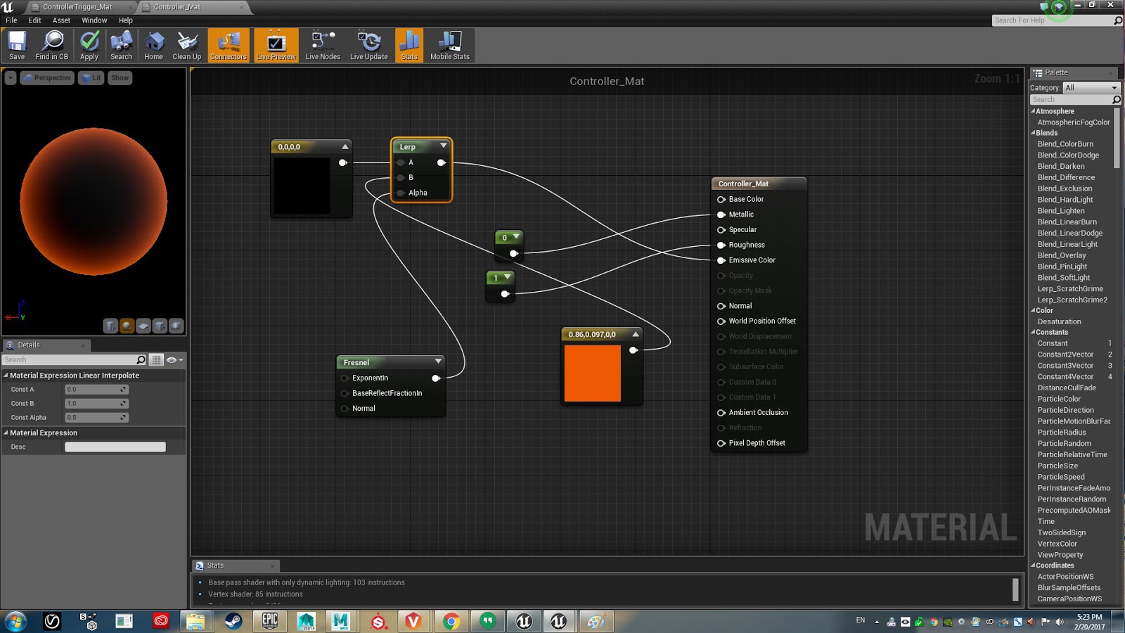 Some Fancy UE4 Material Blueprints