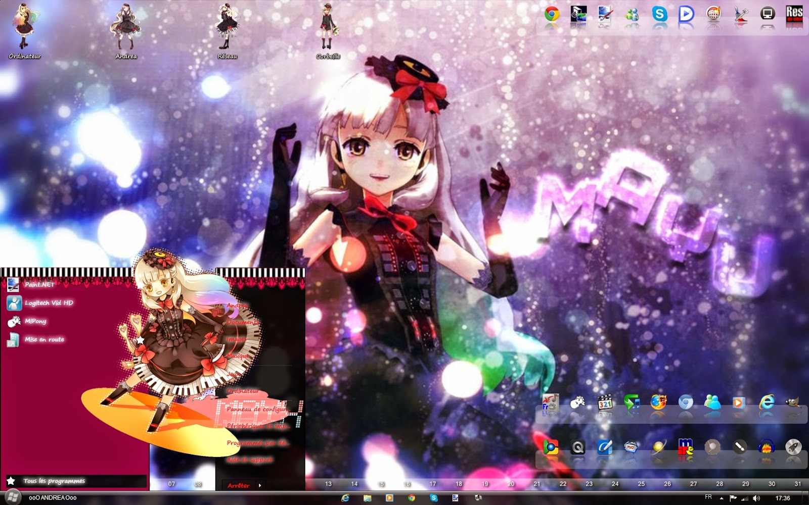 Mayu Vocaloid Theme Windowsw 7 | Anime Theme Windows 7 Skins
