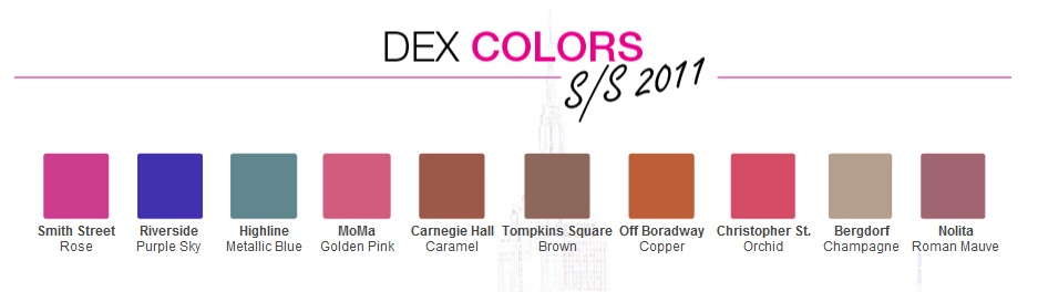 fashionably petite: Dex Spring/Summer 2011 Color Palettes