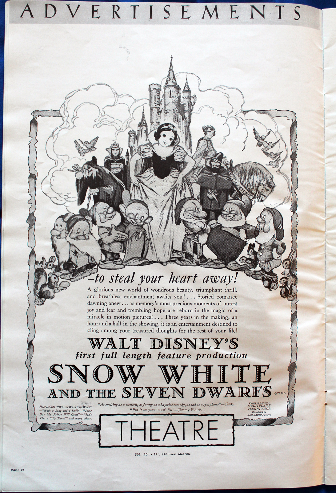 Filmic Light - Snow White Archive: Theatre Ads