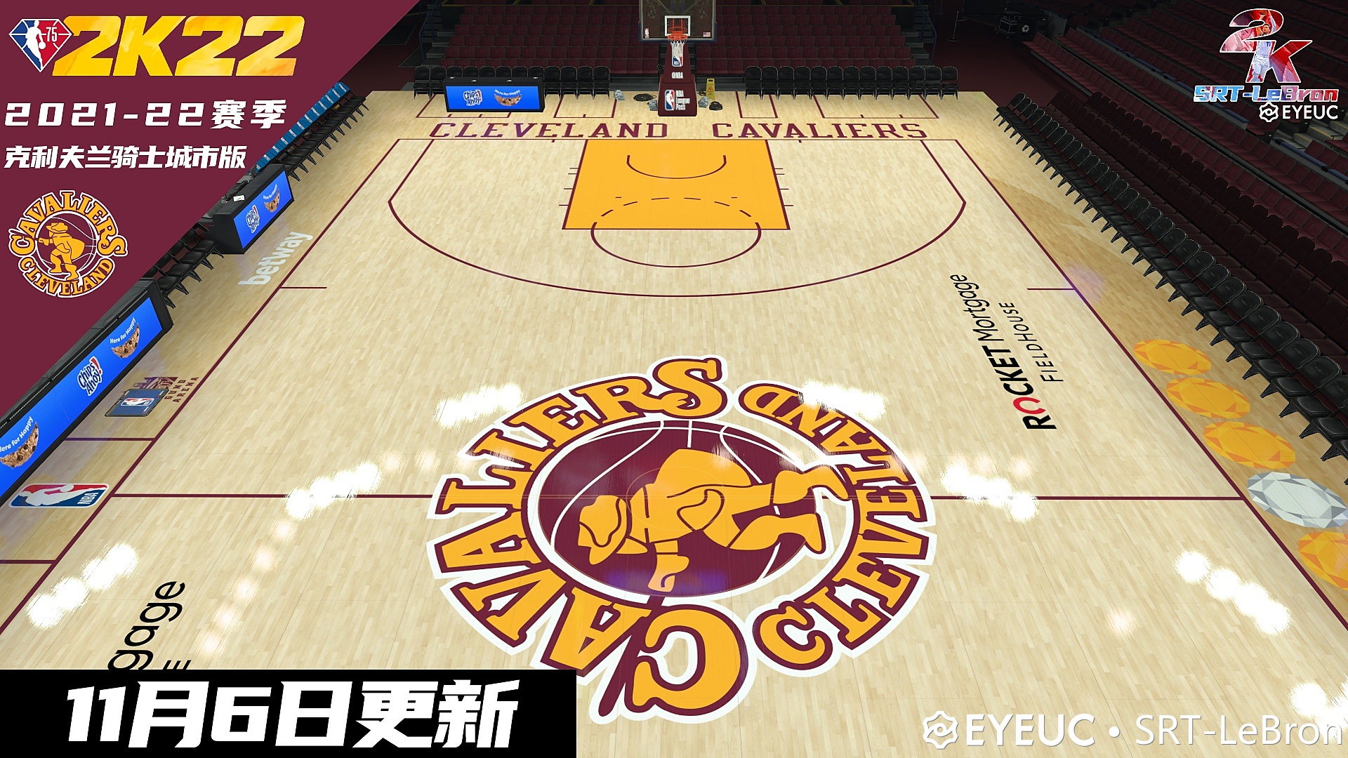 NBA 2K22 2021-22 Cleveland Cavaliers City Edition Court 8K by SRT ...