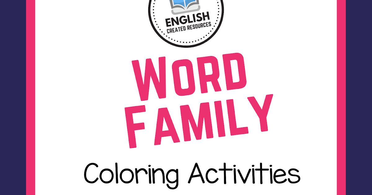 Word Family Coloring Activities