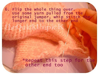 The Quick Unpick: The how to NO-KNIT knitted cowl...