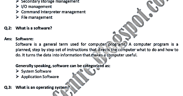 Education Is The Key To Success: Computer Studies For Class IX (Science ...