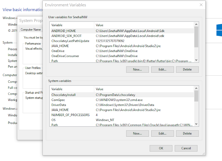 Set ANDROID_HOME and Path Variables