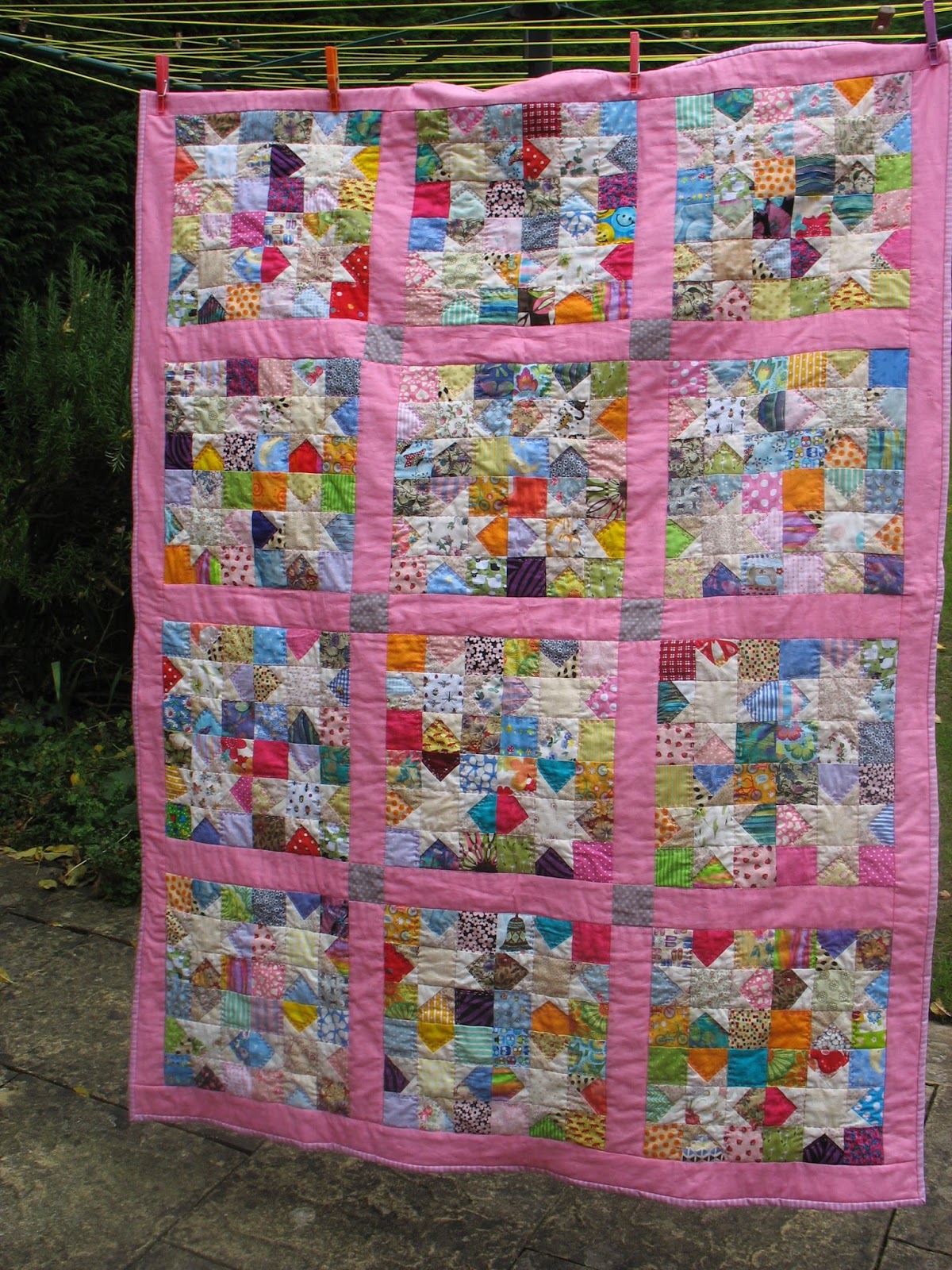 Koshka2 Quilts: Wonky Stars Quilt is finished!