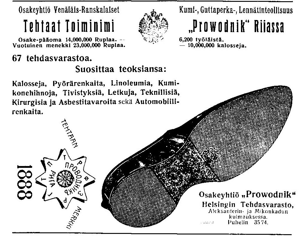 Vanhoja mainoksia: Kalossit
