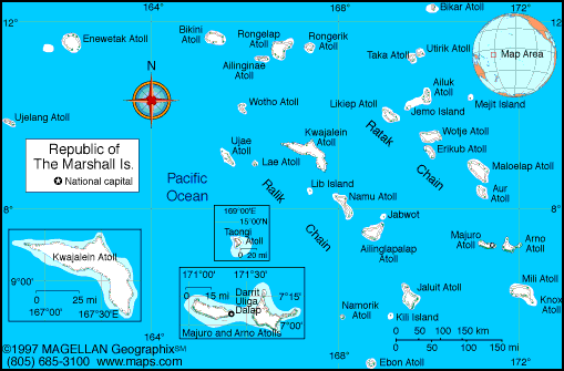 MAPAS DAS ILHAS MARSHALL - Geografia Total™