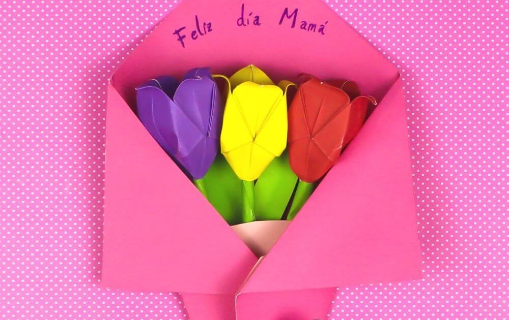 How To Make a Paper Flower Bouquet Card - Mother's Day Craft - oh partyland