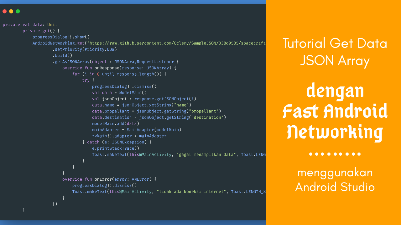 Tutorial Get Data Json Array Dengan Fast Android Networking