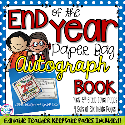 End of the Year Autograph Books - 3rd Grade Pad