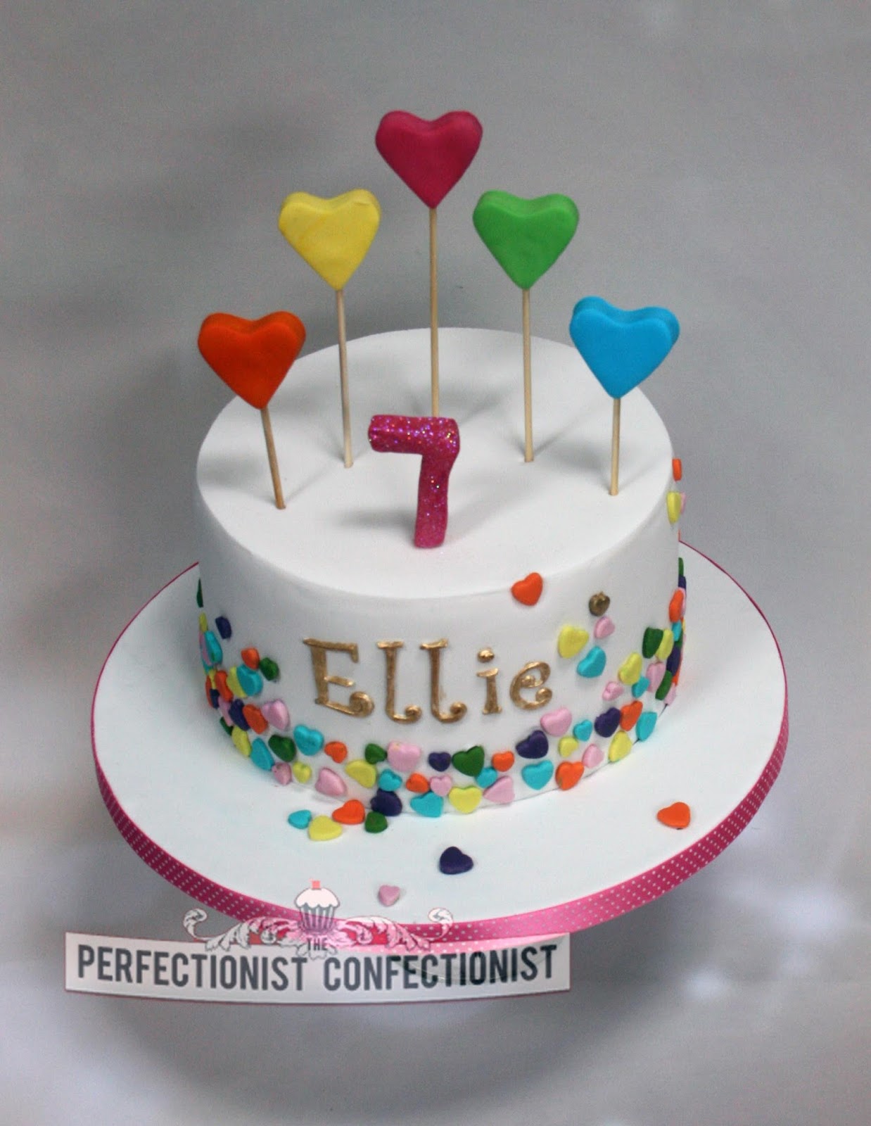 The Perfectionist Confectionist: Ellie - Hearts Birthday Cake