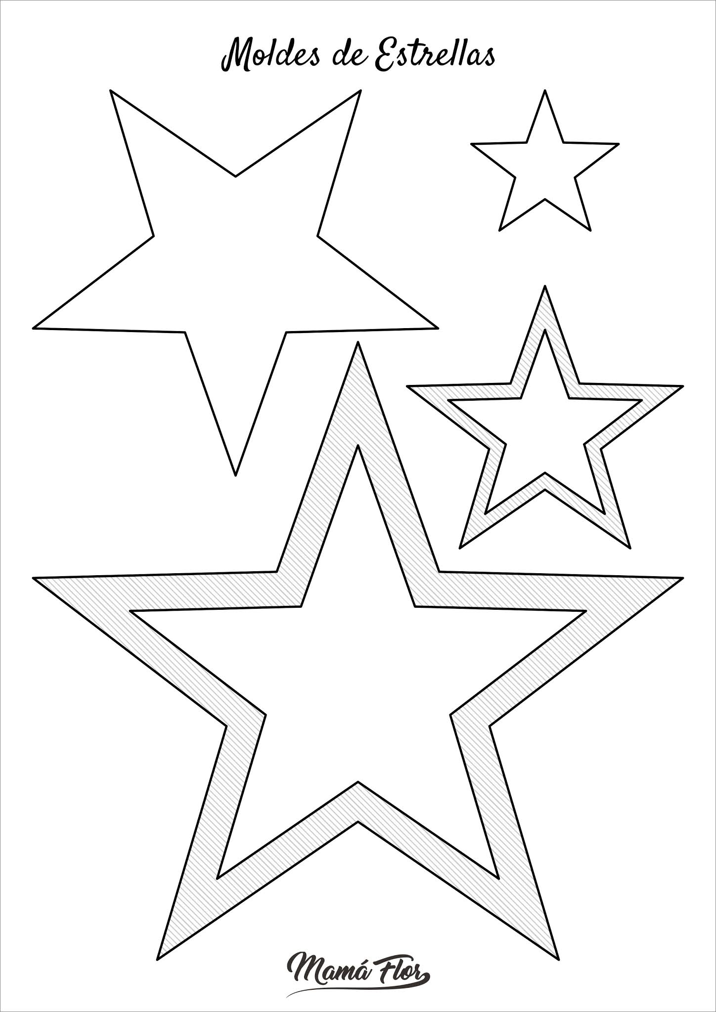 Moldes de estrellas grandes para imprimir - Imagui