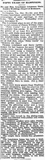 Prince William County Genealogy: Wedding Wednesday: Mr. and Mrs. Thomas ...