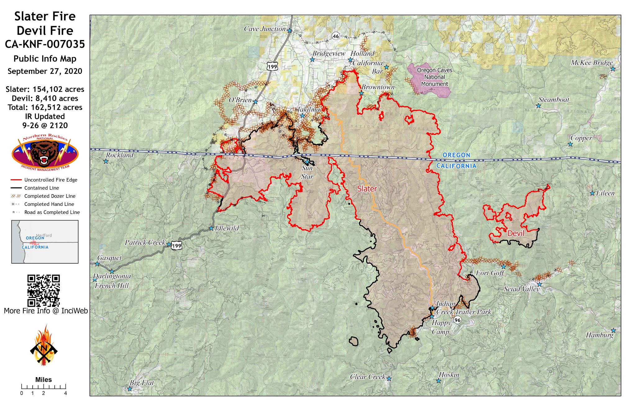 Southwest Oregon Wildfire Information Center: SLATER & DEVIL FIRE