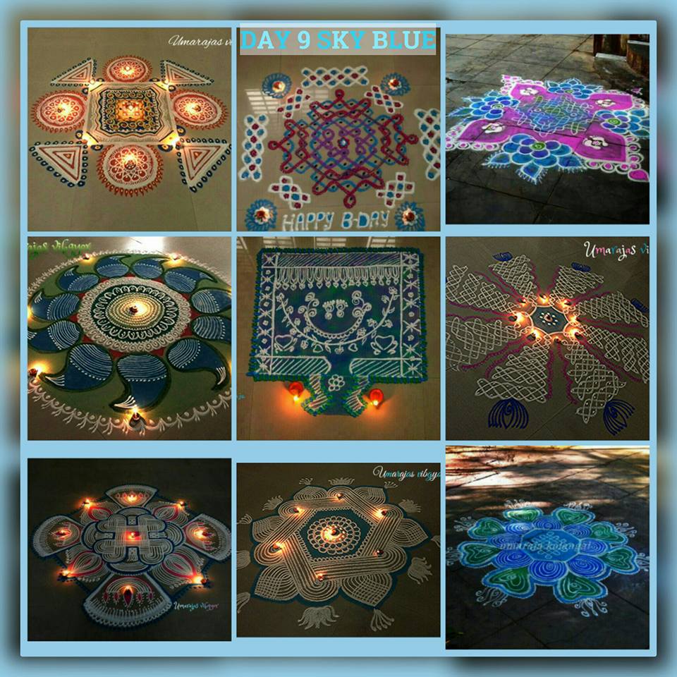 10 Navaratri Colors X 9 Awesome Rangoli Designs for every day of Navaratri