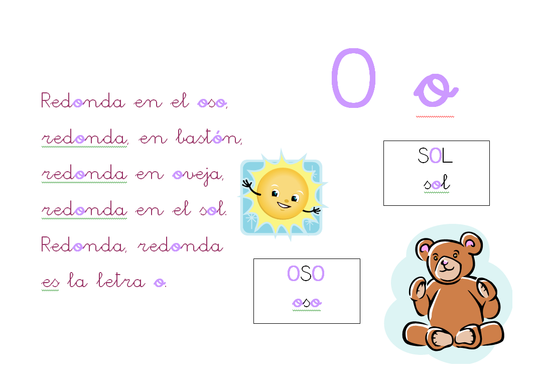 ME DIVIERTO Y APRENDO EN KINDER : LA VOCAL O