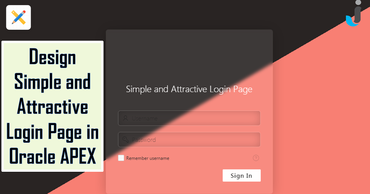 Design Simple and Attractive Login Page in Oracle APEX - Javainhand ...