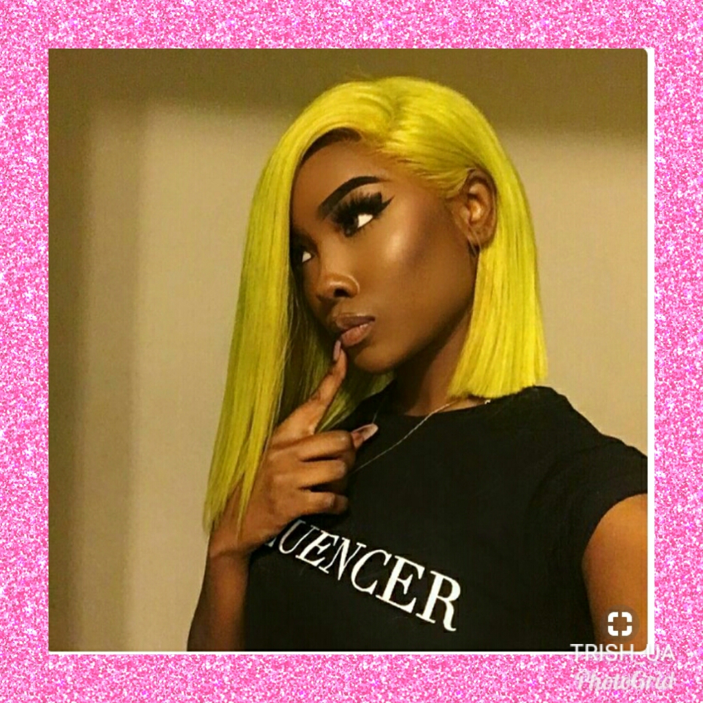 YELLOW WEAVE 😍😍... IS YELLOW THE NEW BLACK 🙄 with closure