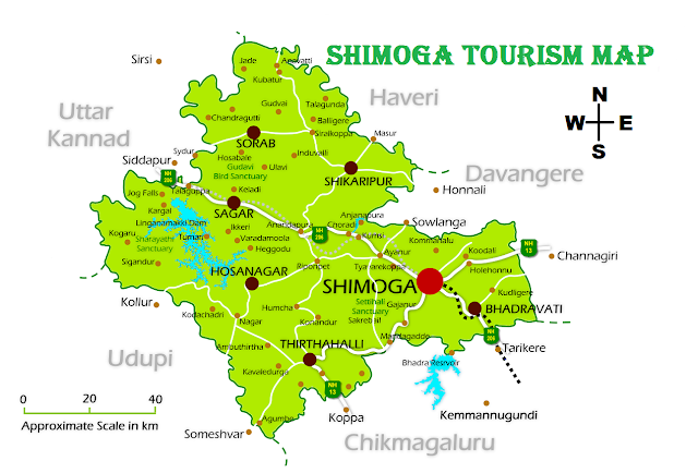 SHIMOGA TOURISM MAP / TOURIST ATTRACTIONS IN SHIMOGA / TOURIST ...