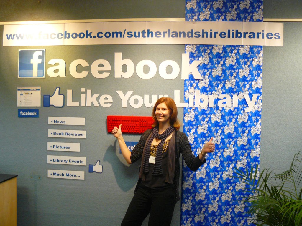 Facebook Display at Sutherland Library
